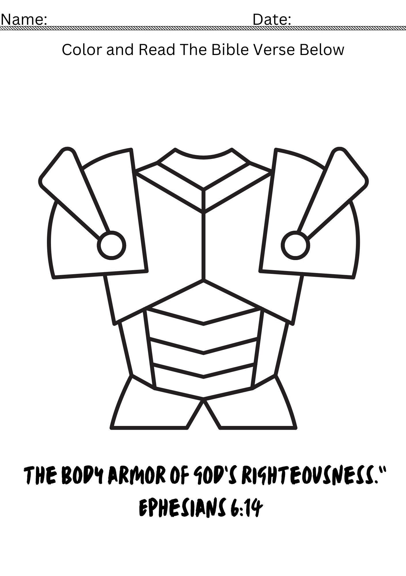 Armor of God Coloring Book for Children - Etsy