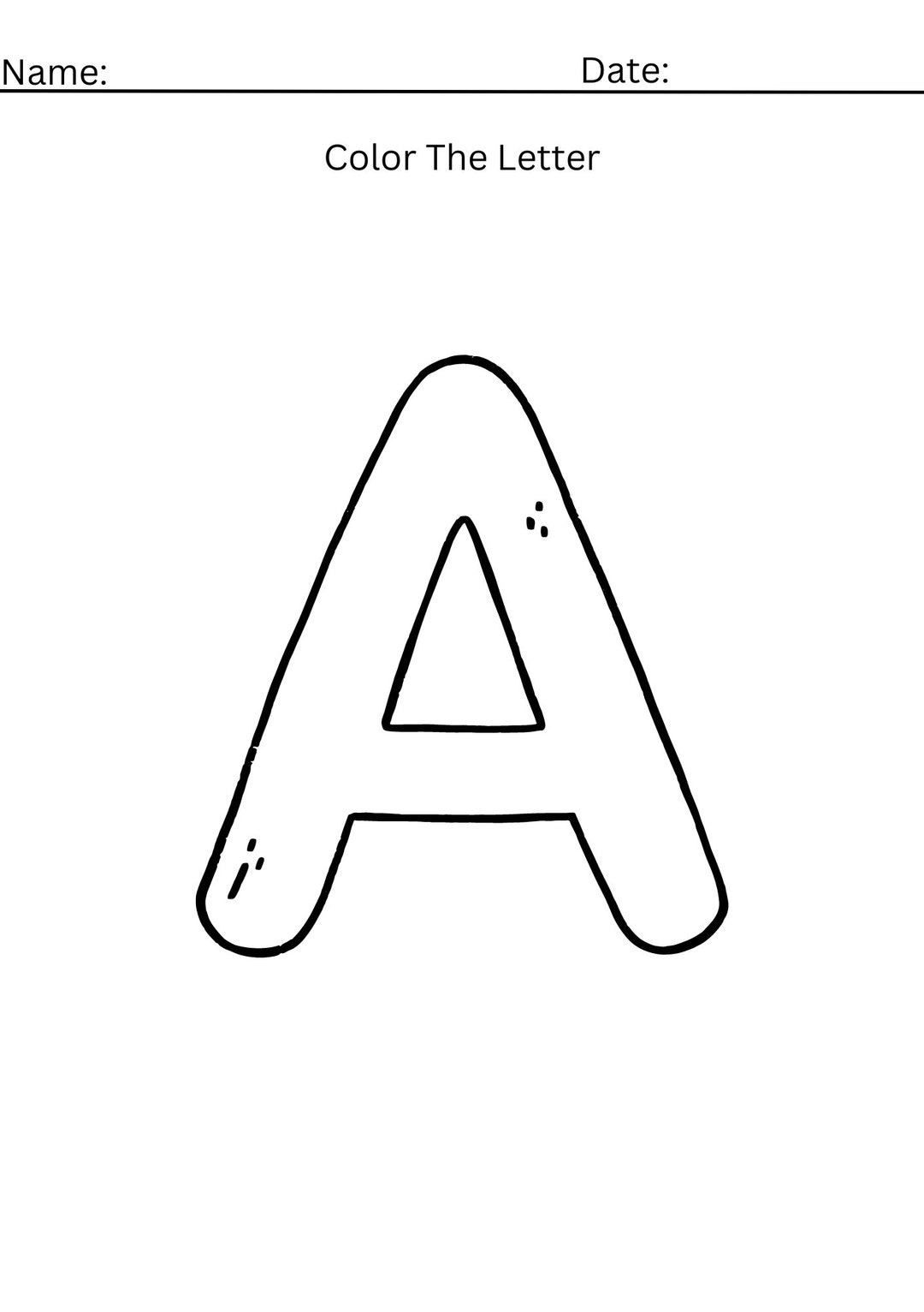 Letter of the Day Worksheets, Letter Coloring, ABC Coloring, Preschool ...