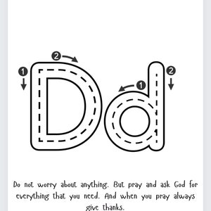 Traceable ABC Letter of the Week and Bible Verse of the Week Printable ...