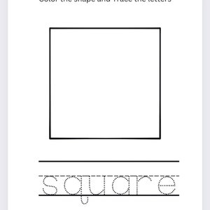 Shapes Coloring Book, Tracing Letters, Tracing Words , Preschool Shapes ...