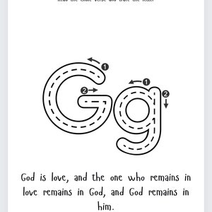 Traceable ABC Letter of the Week and Bible Verse of the Week Printable ...