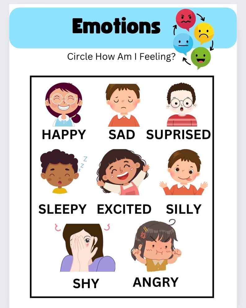 Circle Time Menu/worksheets for Preschoolers, Toddlers, Early Learning ...