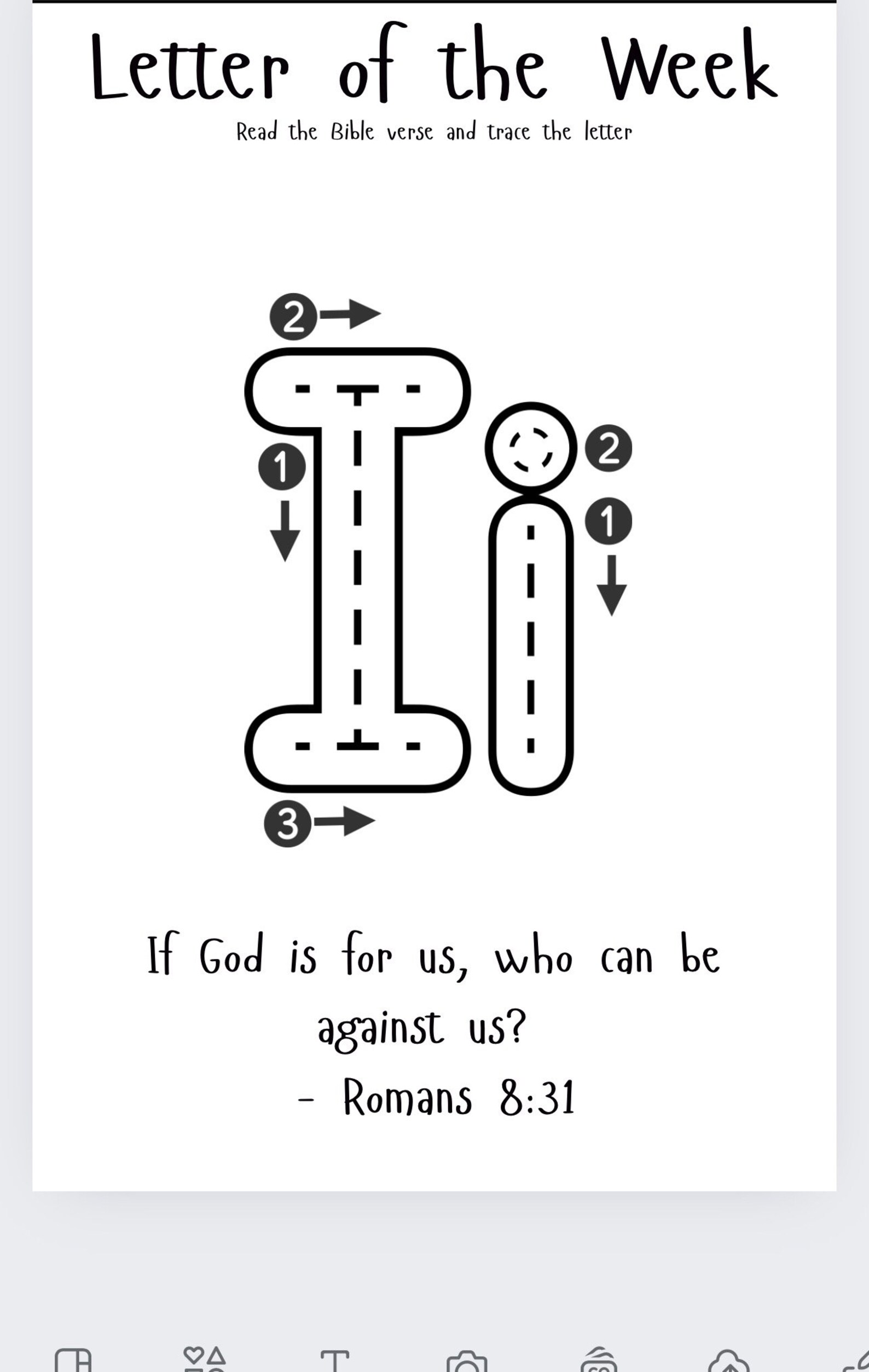 Traceable ABC Letter of the Week and Bible Verse of the Week Printable ...