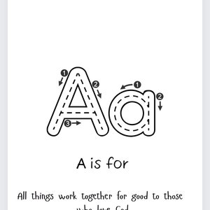 Traceable ABC Letter of the Week and Bible Verse of the Week Printable ...