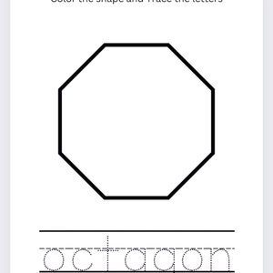 Shapes Coloring Book, Tracing Letters, Tracing Words , Preschool Shapes ...