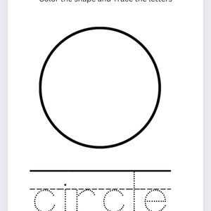 Shapes Coloring Book, Tracing Letters, Tracing Words , Preschool Shapes ...