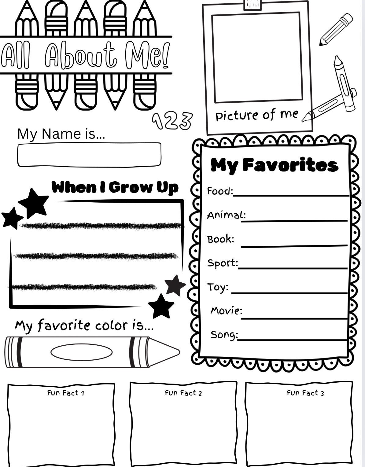 All About Me, All About Me Poster Printable, All About My Teacher ...