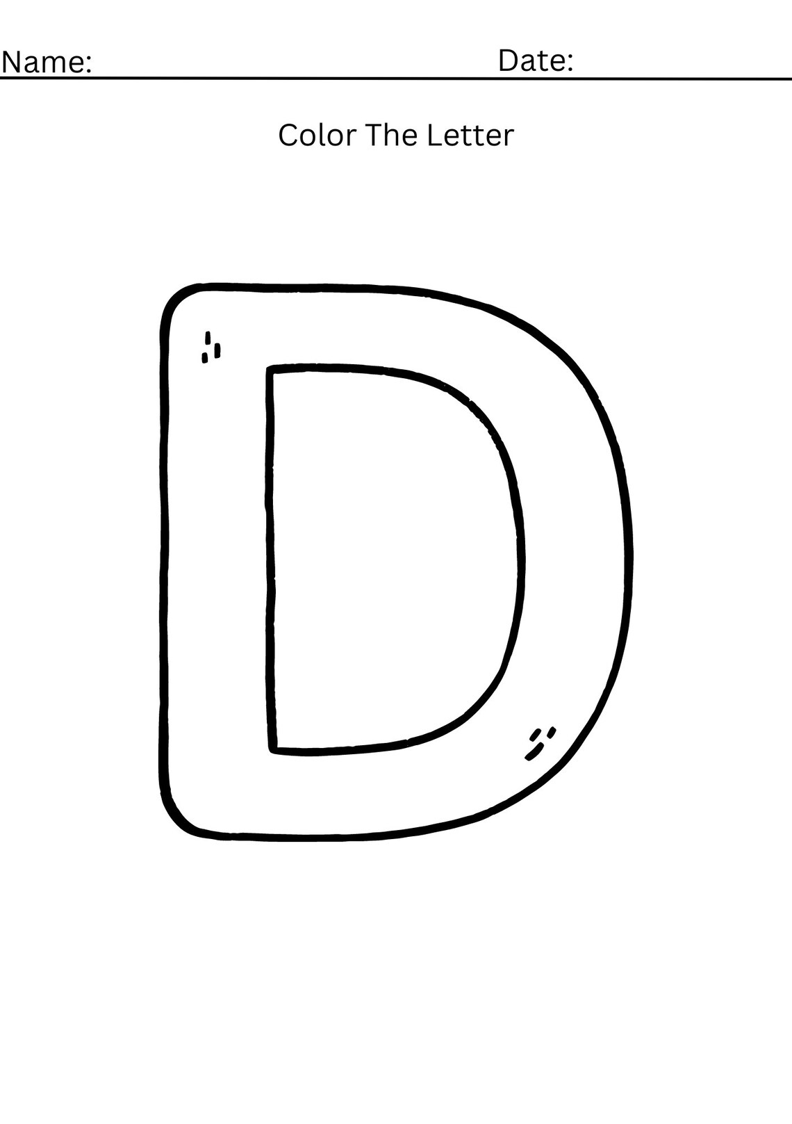 Letter of the Day Worksheets, Letter Coloring, ABC Coloring, Preschool ...