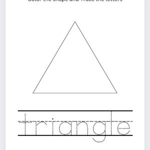 Shapes Coloring Book, Tracing Letters, Tracing Words , Preschool Shapes ...