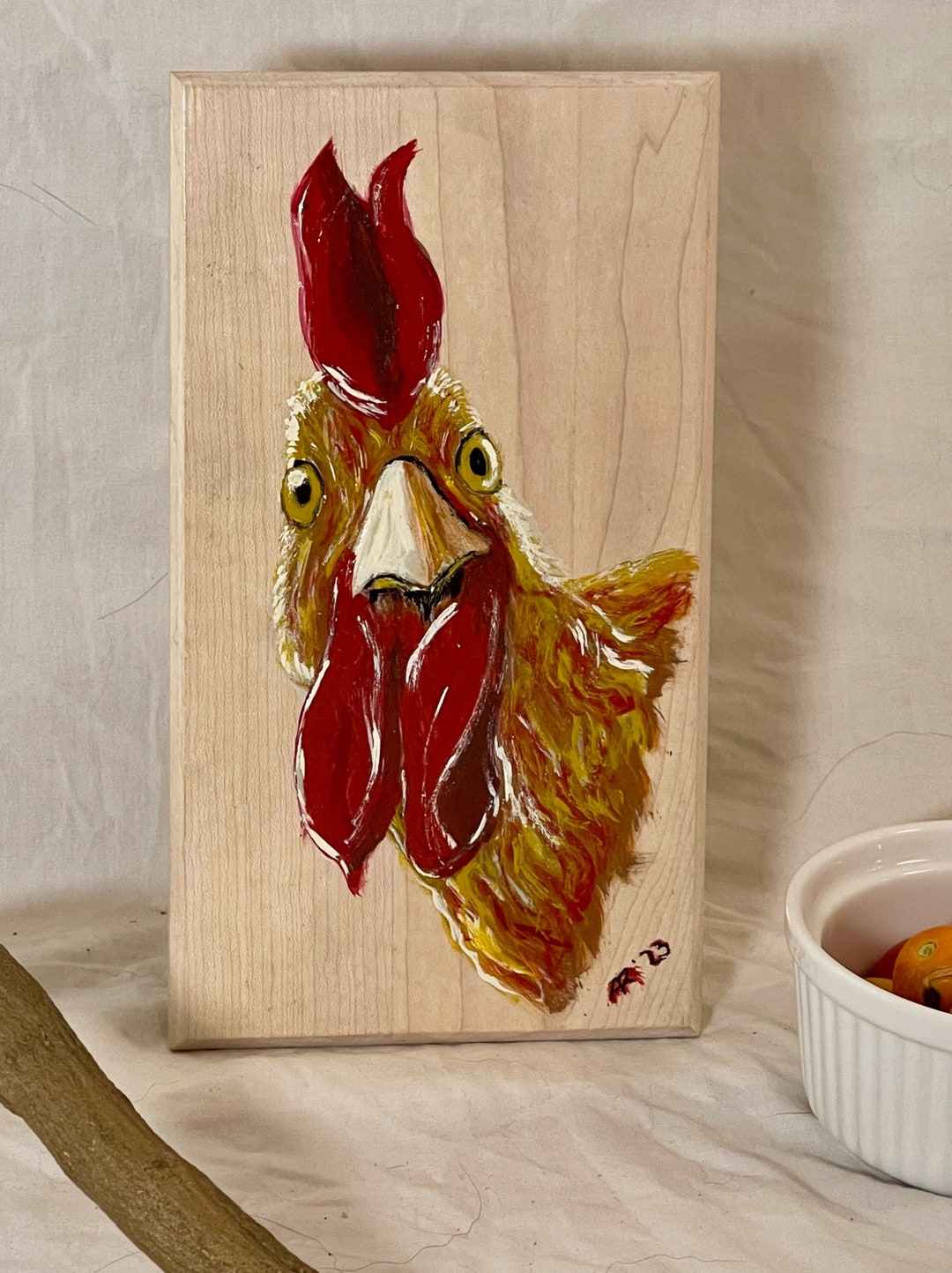 Startled Rooster. One of Farm Animal Collection - Etsy