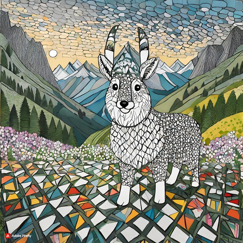 Printable Mindfulness Coloring Page With Animals - Etsy