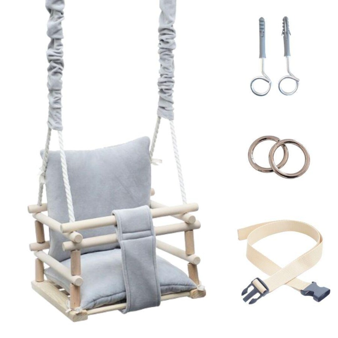 WOODEN Baby Swing, Montessori Toddler Swing, Porch Swing, Babyschaukel ...