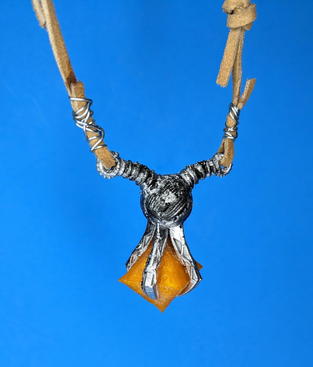 Dragonslayer Amulet: 3D Printed Pendant With Suede Cord - Etsy