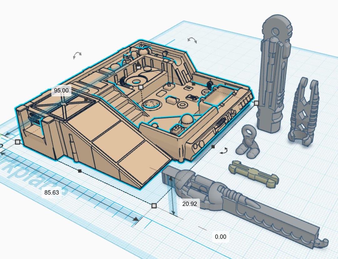 Droid Dungeon 3D Printable STL Files scaled for Micro Galaxy Squadron ...