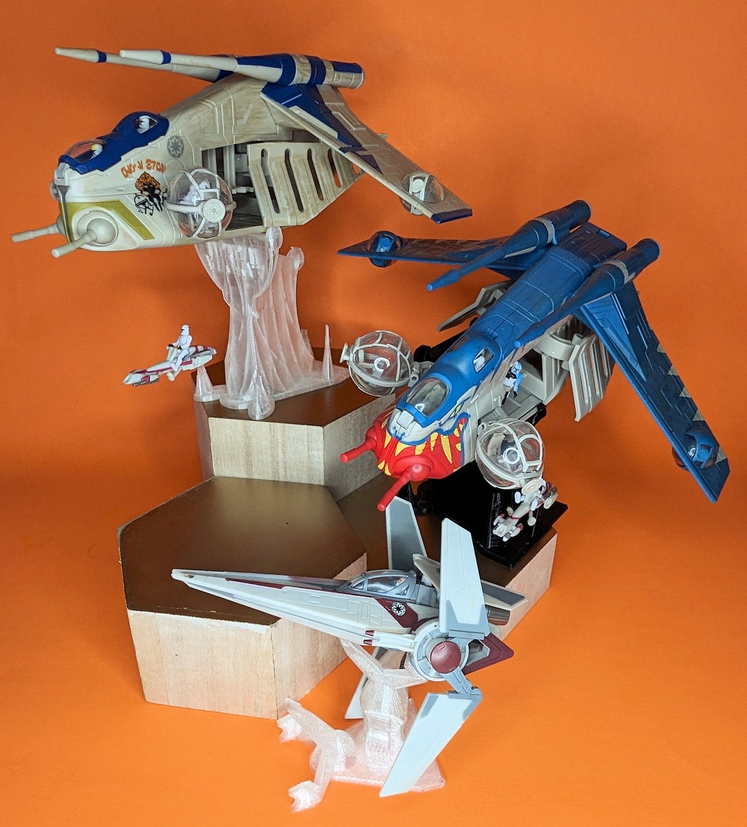 Clone Wars 3D Printed Flight Stands for Micro Galaxy Squadron - Etsy