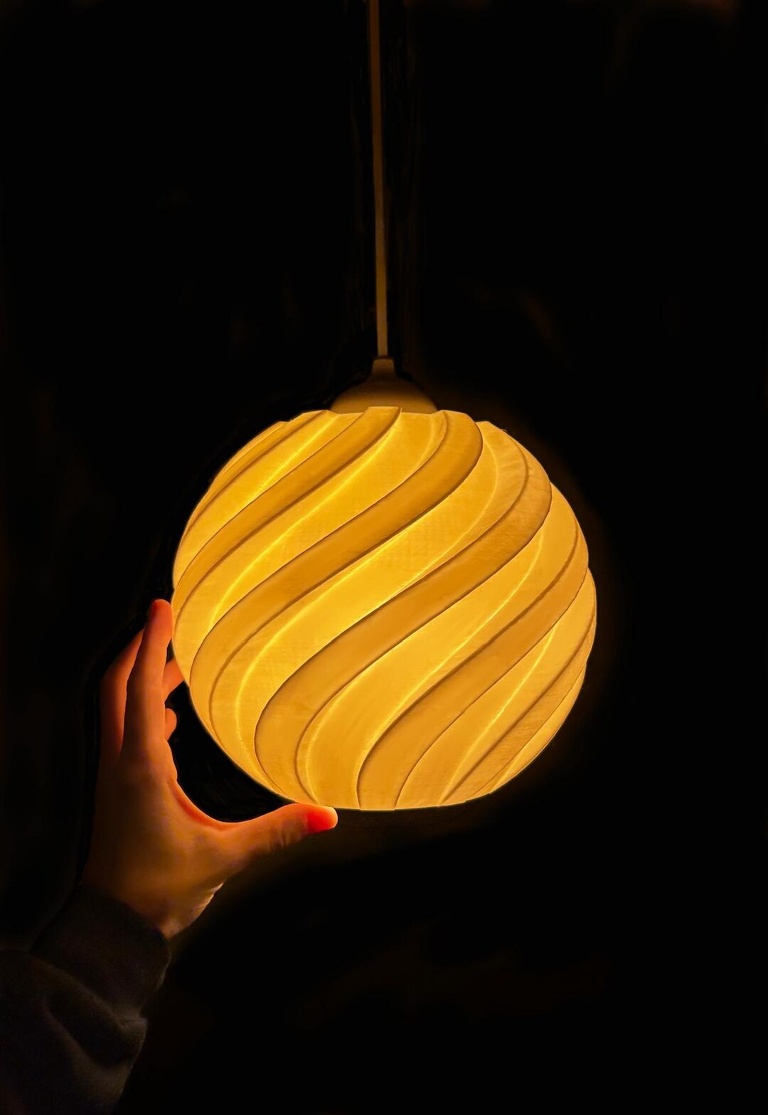 Modern Wavy Ceiling Light, Stylish Home Lighting Fixture, Contemporary ...