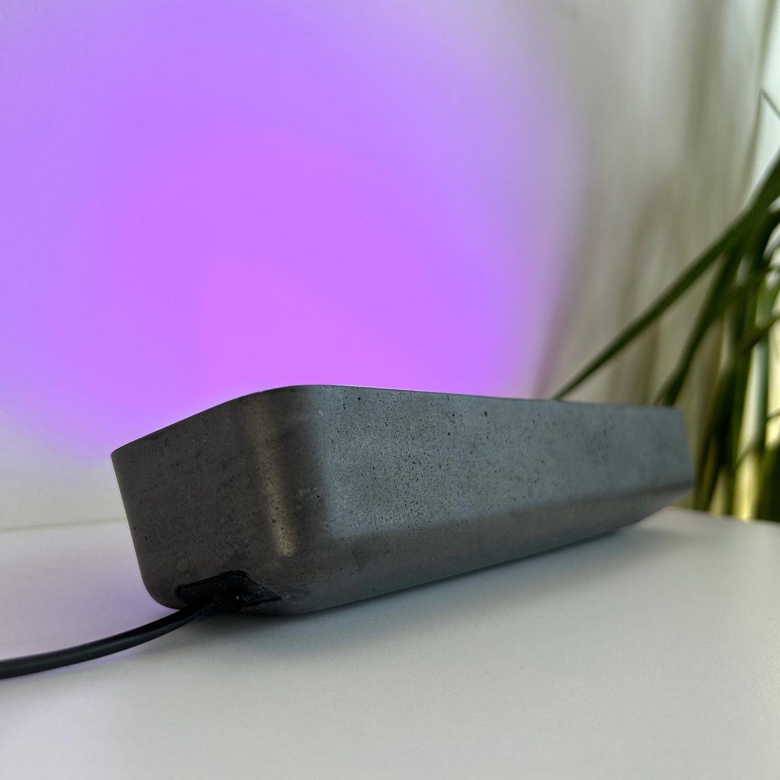 Modern Concrete Table Lamp, Minimalist Industrial Desk Lamp ...
