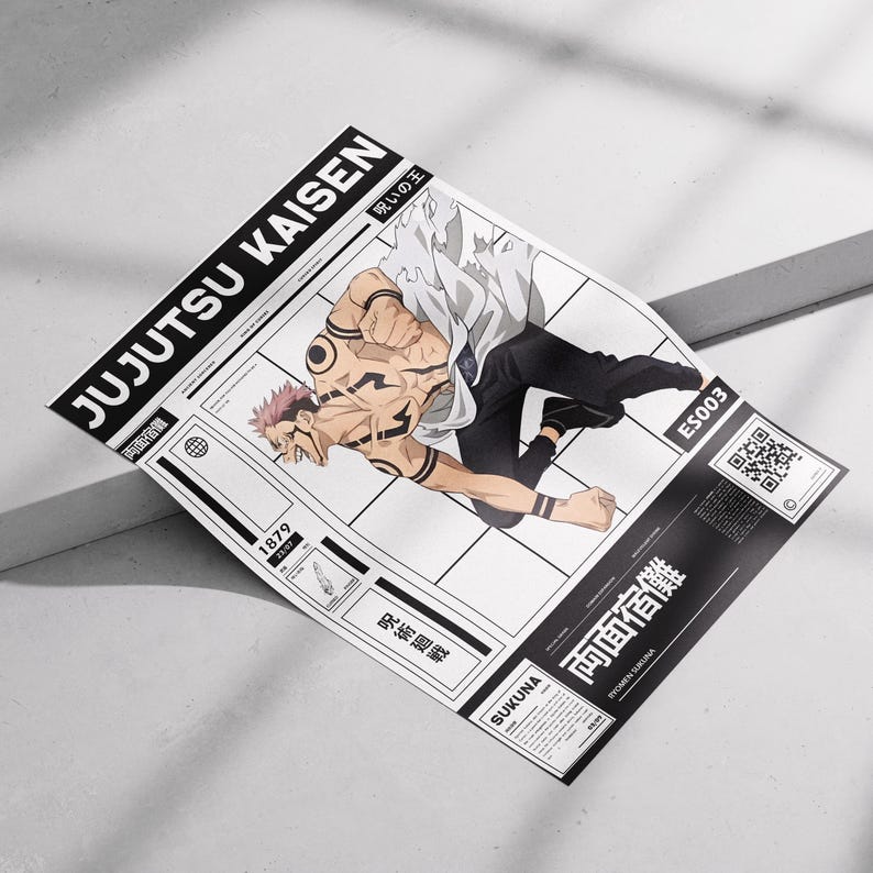 Ryomen Sukuna Poster Jujutsu Kaisen Art Digital Download - Etsy