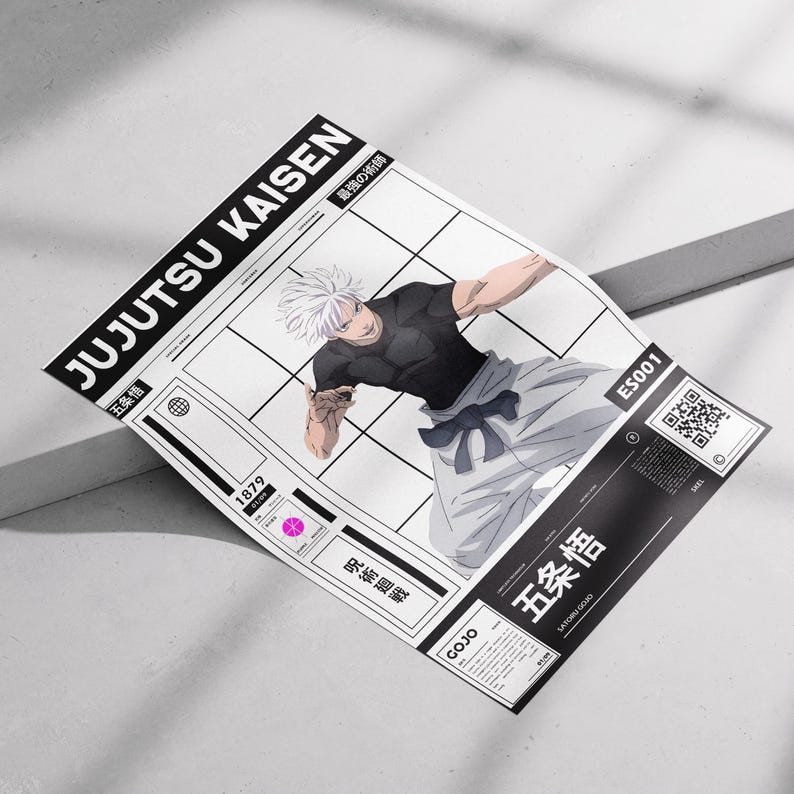 Satoru Gojo Poster Jujutsu Kaisen Wall Art Anime Digital Download Print ...