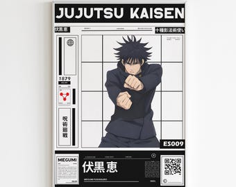 Geto Suguru Poster Jujutsu Kaisen Wall Art Anime Digital Download Print ...