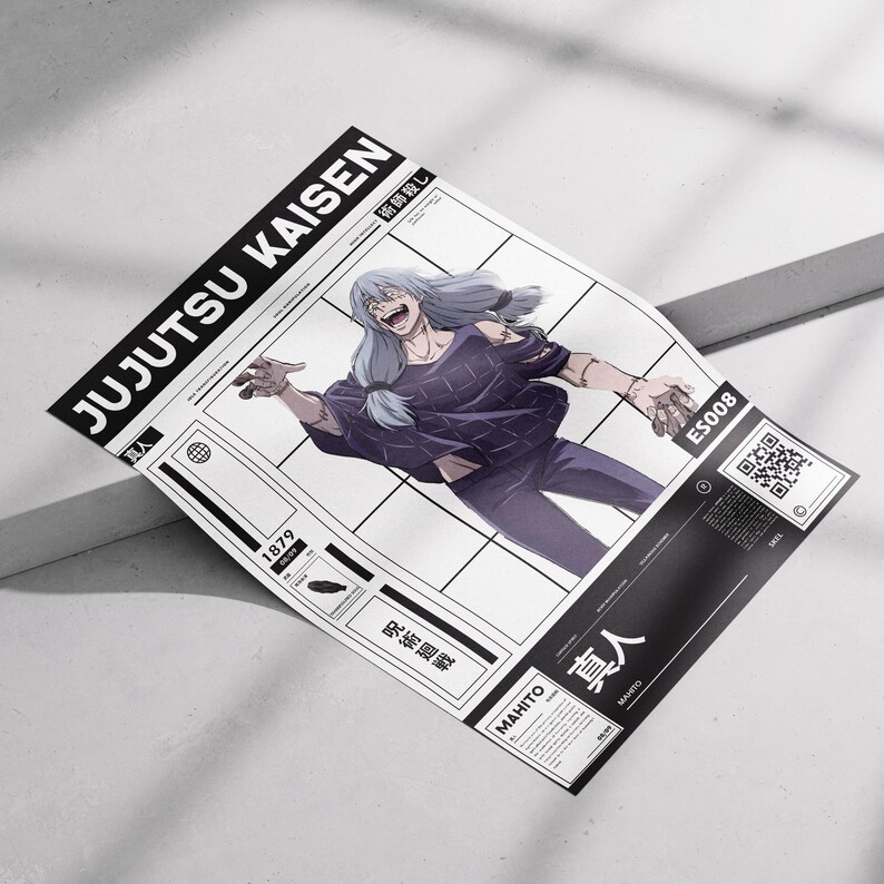 Mahito Poster | Jujutsu Kaisen Wall Art | Anime Digital Download Print ...