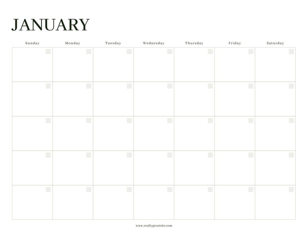 January Month Planner - Etsy