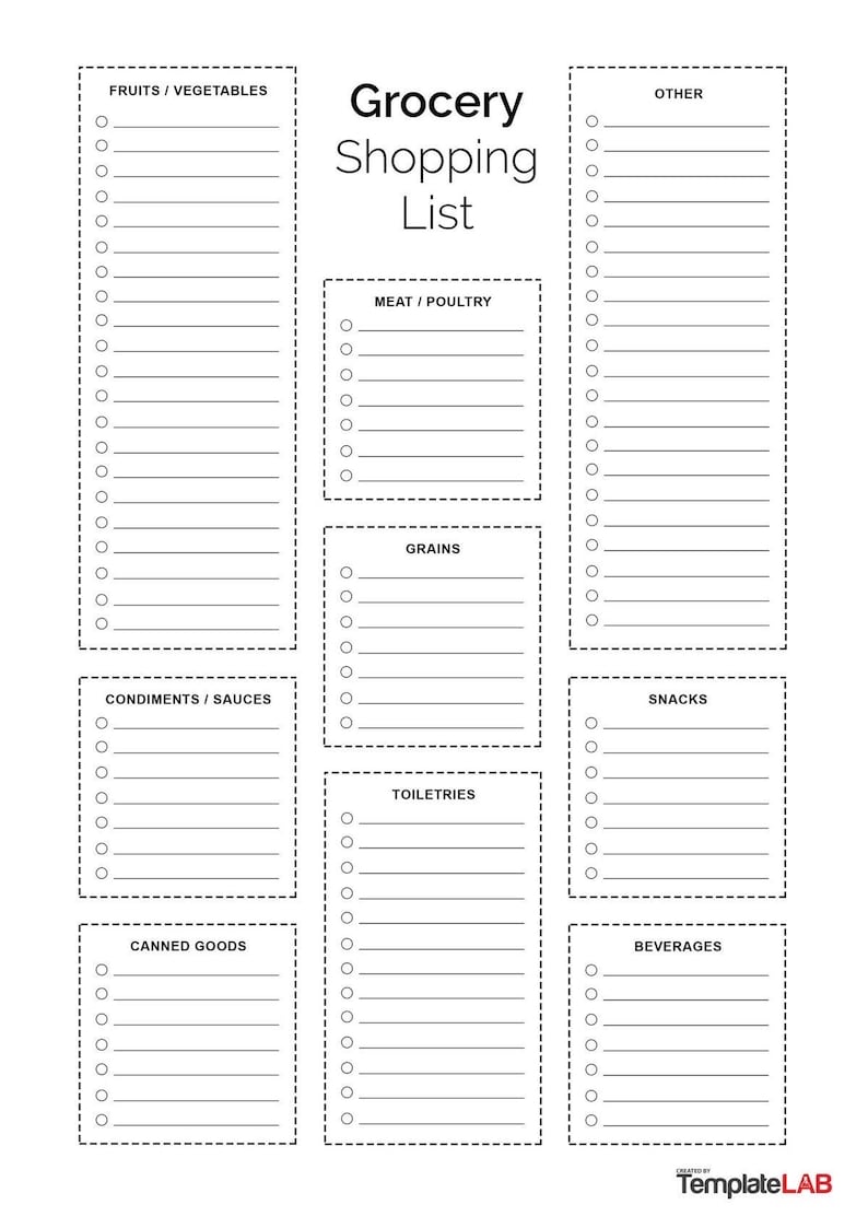 Grocery Shopping List - Etsy
