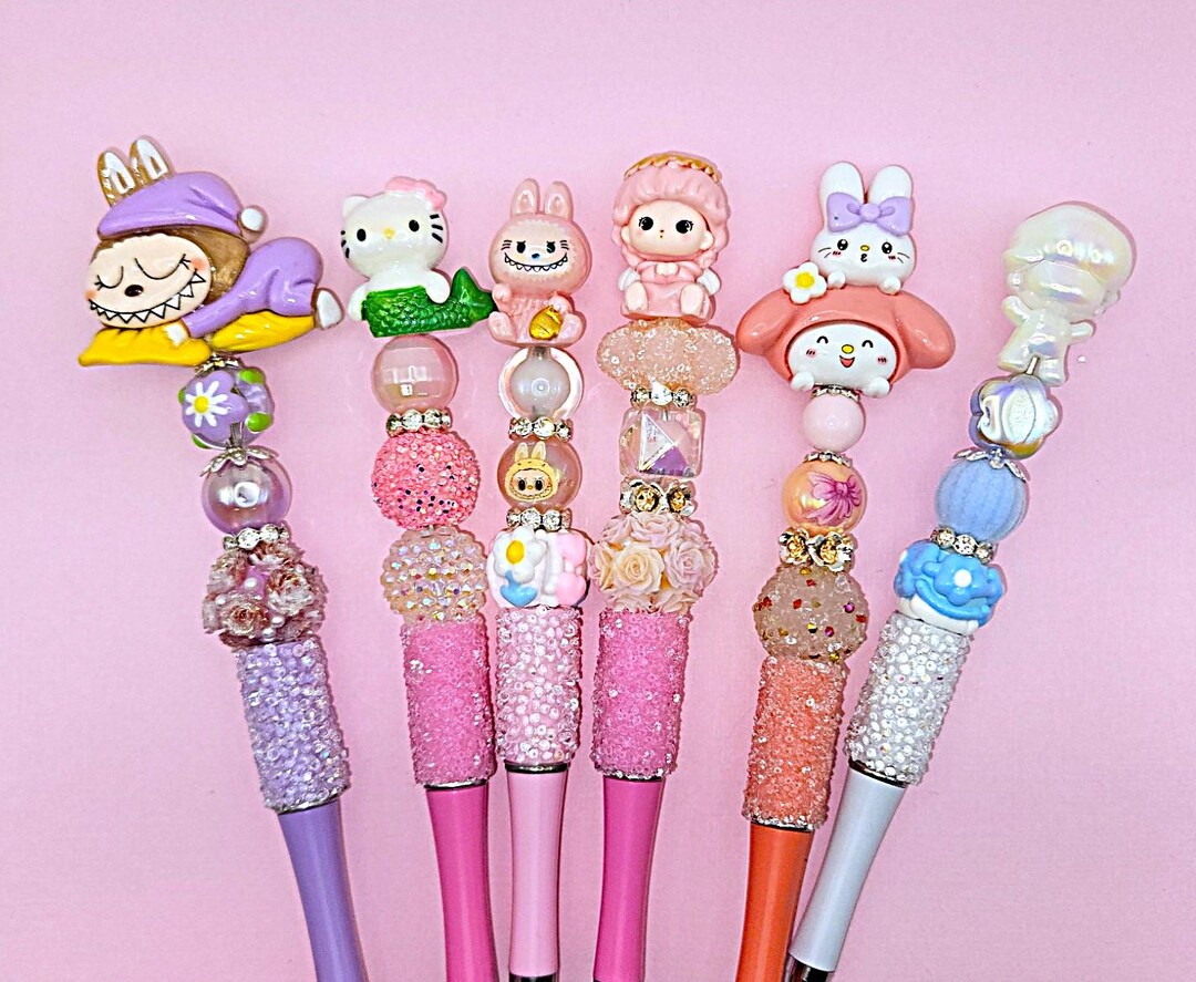 Popmart Labubu and Sanrio HK and Other Character Beaded Pen ...