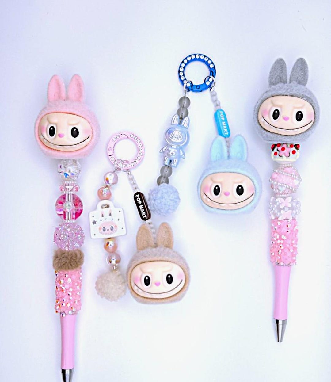 Labubu Beaded Pen, Keychain, Phone Chain, Bag Strap. - Etsy