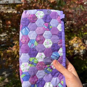 Small Hexagon Patchwork Bag Crossbody or Shoulder Bag, Cotton Quilting Fabric, 1.5cm Hexagon ...