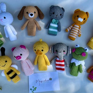 Crochet Animal Finger Puppets: Handmade Toys or Storytelling Props for ...