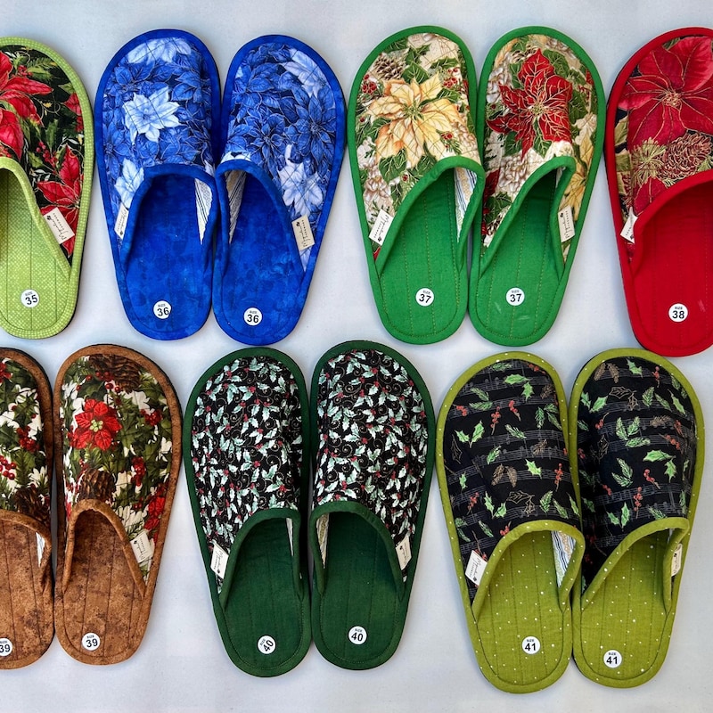 Christmas Slippers - Etsy