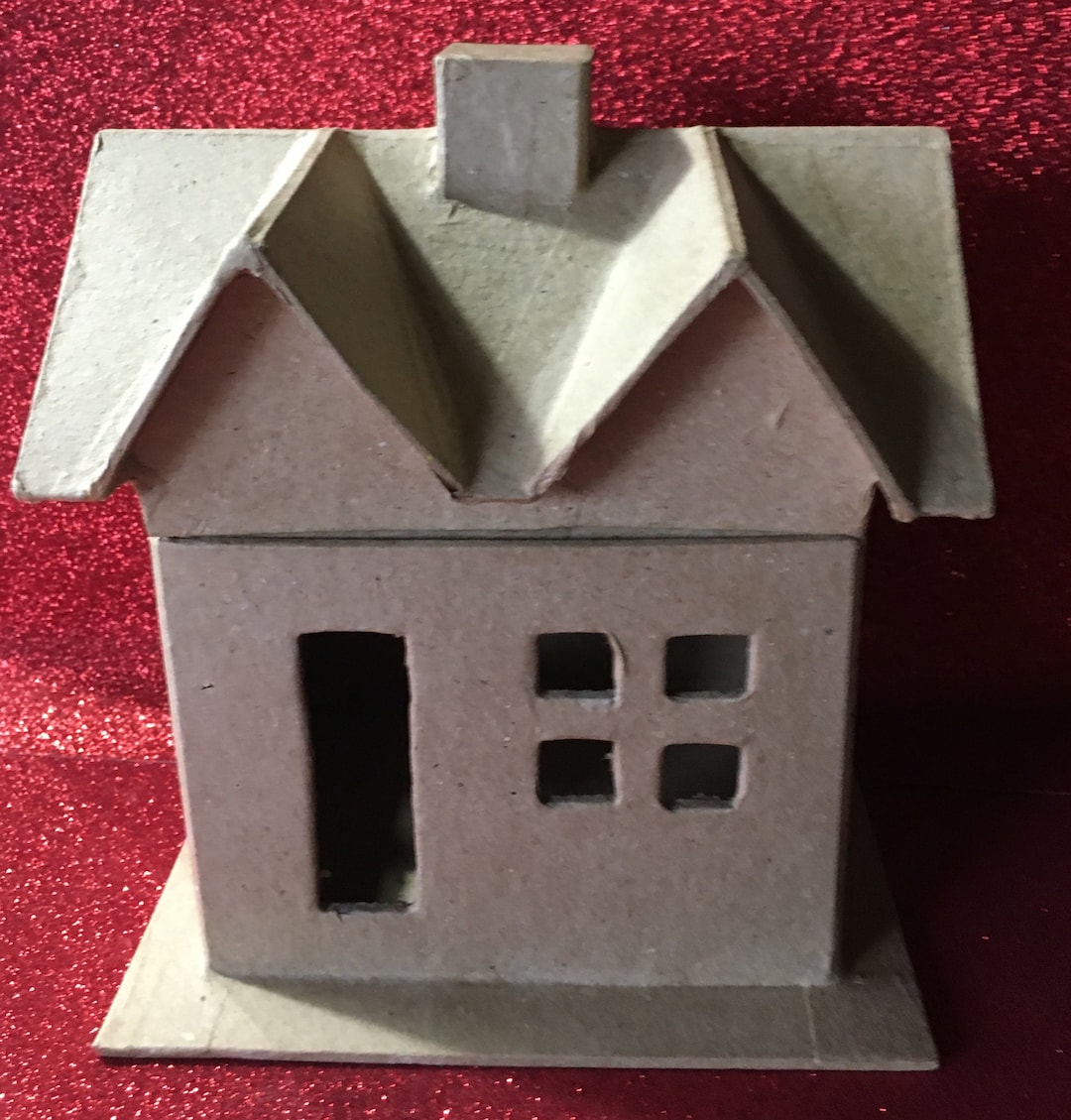 5 Paper Mache Gingerbread House / DIY Christmas Decoration / - Etsy