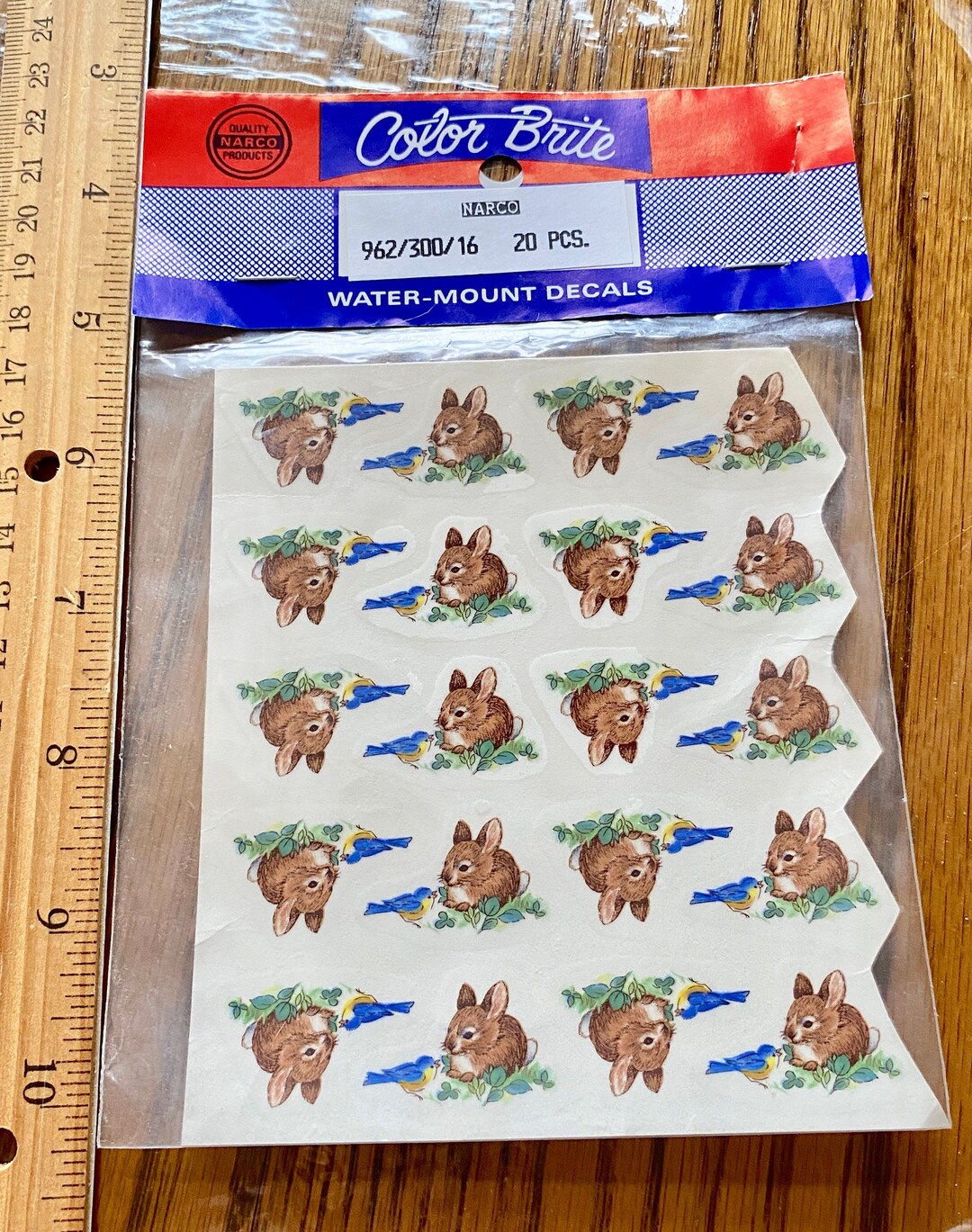 20 Vintage Water Mount Bunny Decals / Ceramics / Cabochons / Resin Art ...