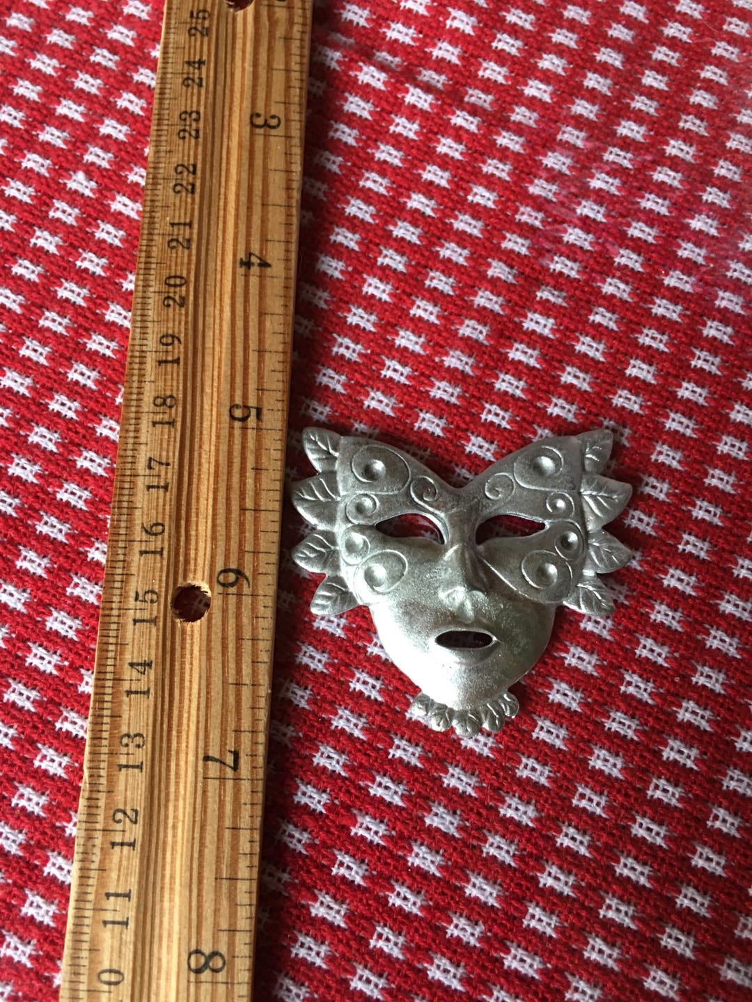 6 USA Made Cast Metal Lady Mask Stampings, Mixed Media Embellishments ...
