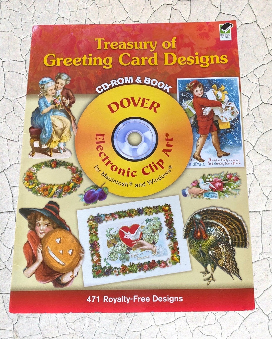 471 Vintage Greeting Card Designs on CD-ROM and Book / Vintage Unused ...