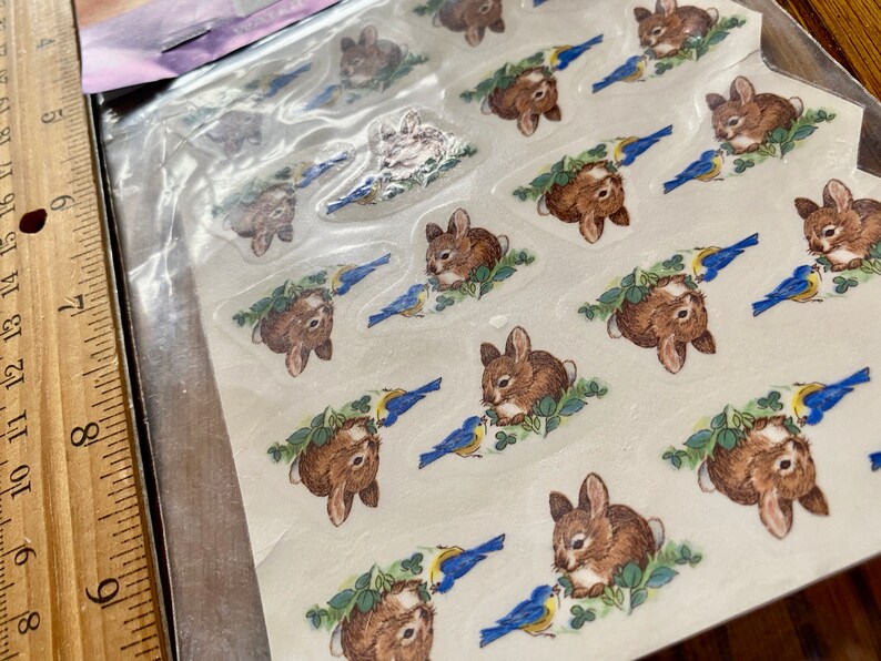 20 Vintage Water Mount Bunny Decals / Ceramics / Cabochons / - Etsy