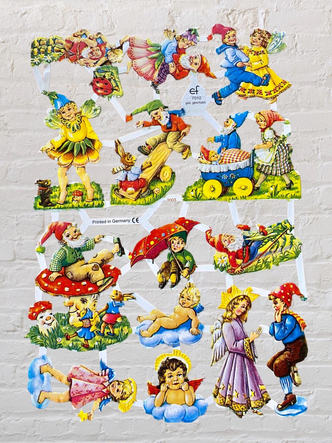 Vintage Pixie Elf Die Cuts: German Scrapbook Collage - Etsy