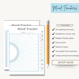 Mood Trackers for Daily Emotions, Tracker Journal, Emotional Diary ...