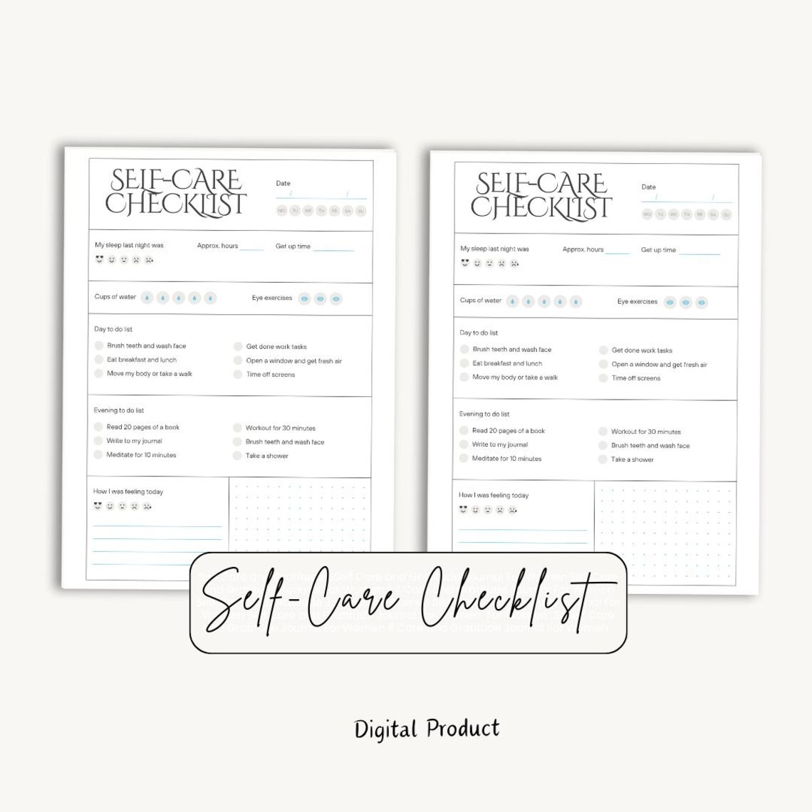 Self-care Planner Printable, Self-care Pintables, Self-care Tasks, Self ...