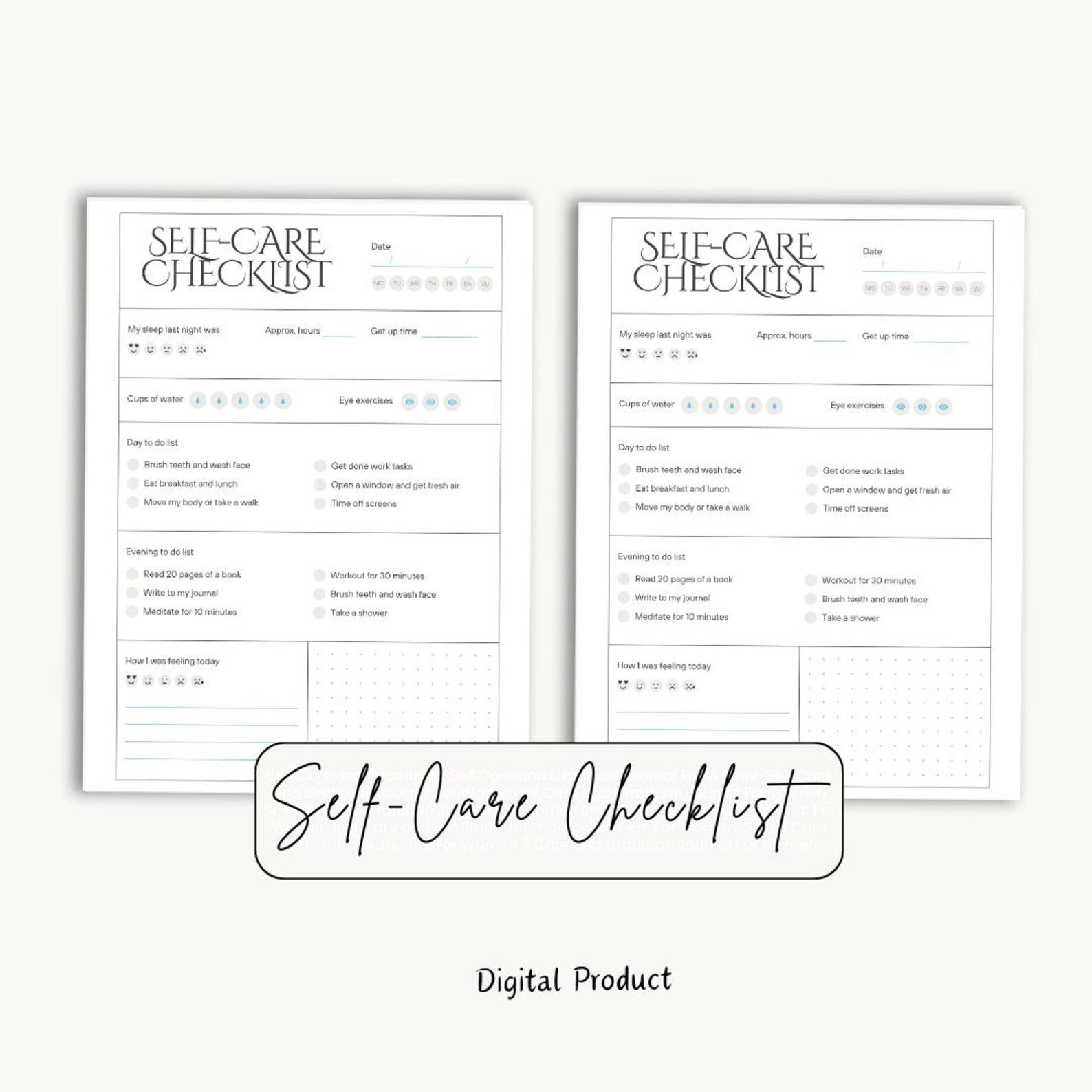 Self-care Planner Printable, Self-care Pintables, Self-care Tasks, Self ...