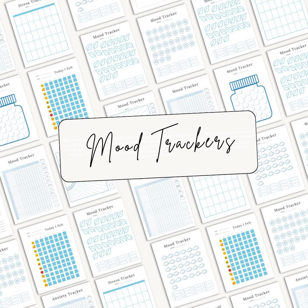 Mood Trackers for Daily Emotions, Tracker Journal, Emotional Diary ...