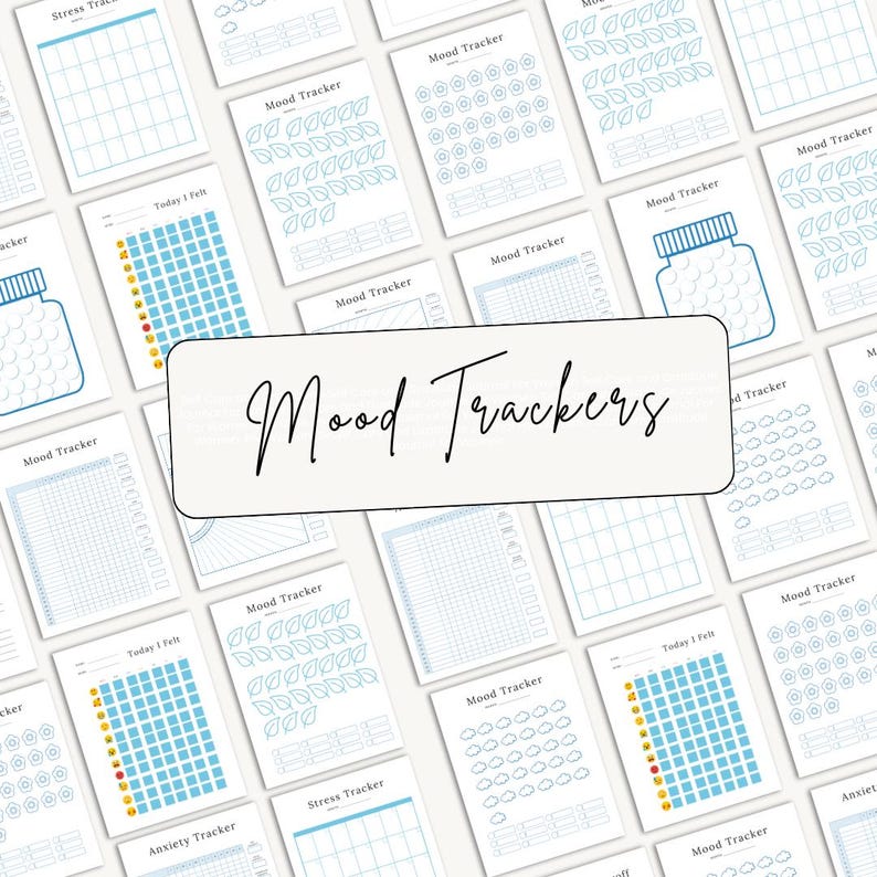 Mood Trackers for Daily Emotions, Tracker Journal, Emotional Diary ...