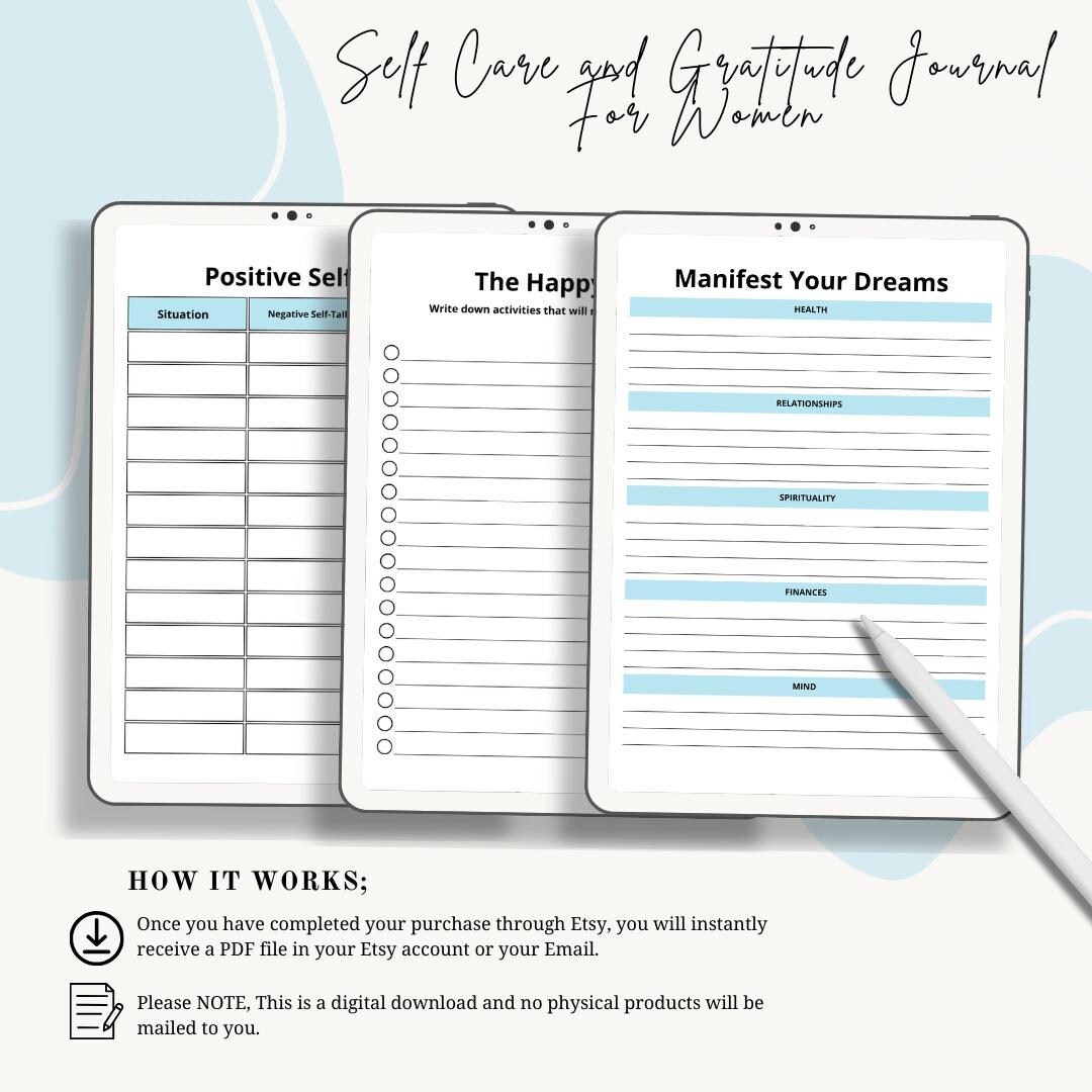 Gratitude Journal Printable BUNDLE! Mindfulness Log, Gratitude Template ...