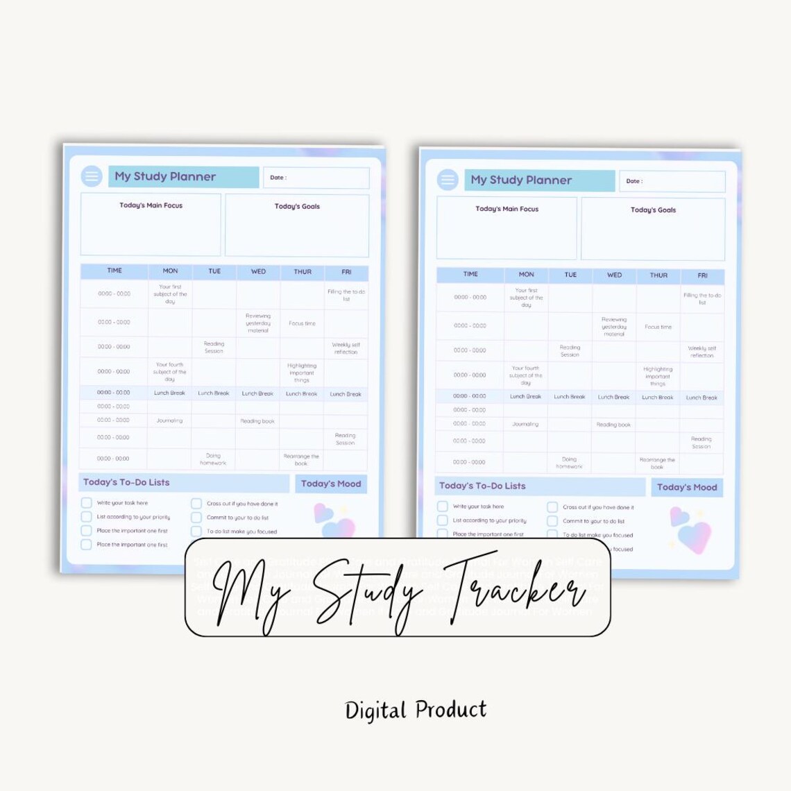 My Study Planner, Student Planner, Digital Academic Planner, College ...