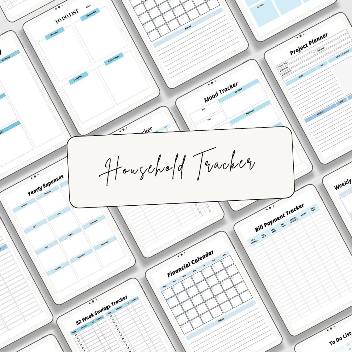 Household Tracker Organizer, Family Tracker System, Home Management ...