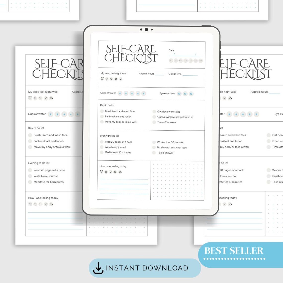 Self-care Planner Printable, Self-care Pintables, Self-care Tasks, Self ...