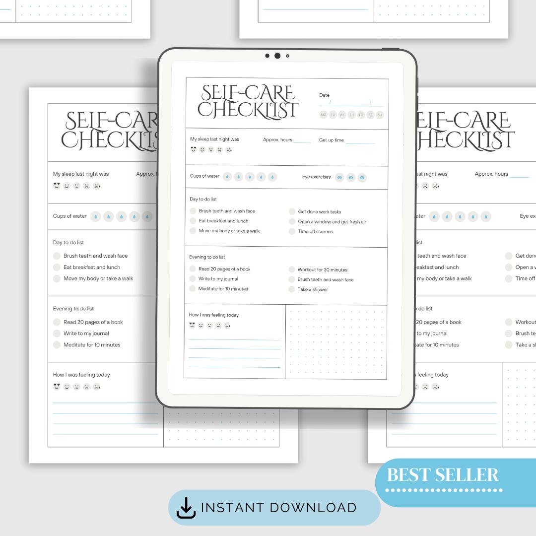 Self-care Planner Printable, Self-care Pintables, Self-care Tasks, Self ...
