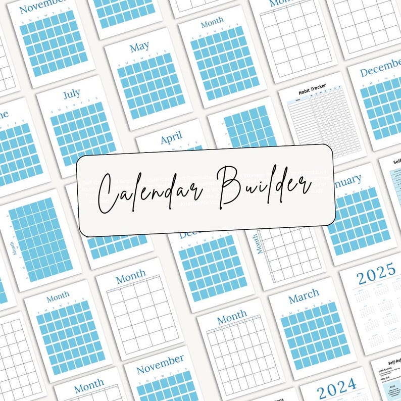 DIY Calendar Builder Kit, Customizable Wall Calendar, Personalized ...