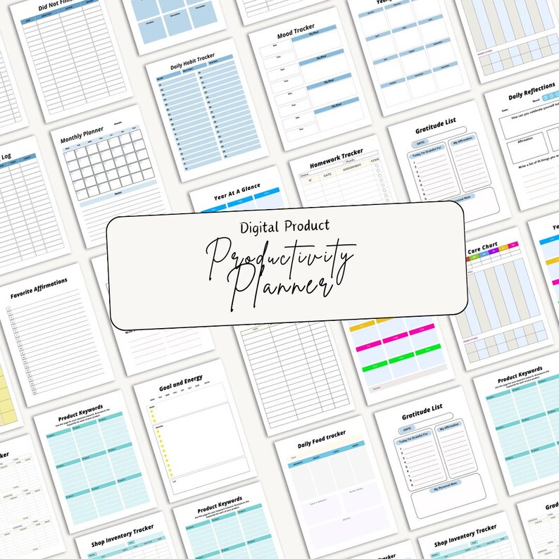 Productivity Planner, Printable, Ultimate Life Journal Binder, Daily ...